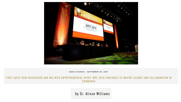 Dr Alison Williams: WPC Blog - Edinburgh Parkinsons